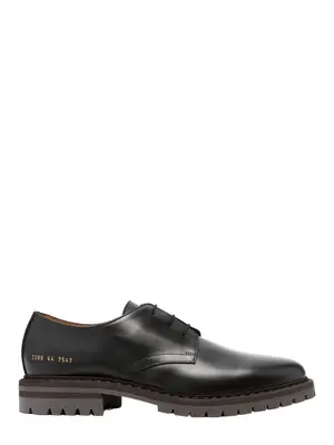 COMMON PROJECTS Serial Number Leather Derby Shoes - Black
