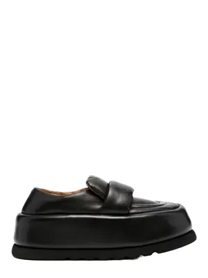 Marsèll 40mm Bombo Leather Platform Loafers - Black