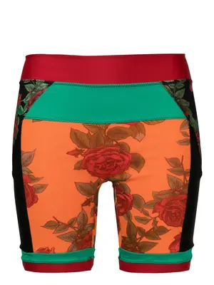 AMIR SLAMA Amir Slama Mesh Rose-Pattern Shorts