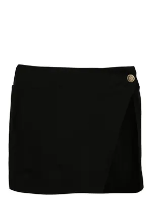 AMIR SLAMA Logo-engraved Miniskirt - Black