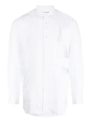 Comme Des Garçons Panelled Cut-out Cotton Shirt - White