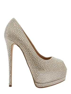 GIUSEPPE ZANOTTI Sharon 140mm Embellished Pumps - Neutrals