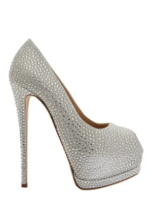 GIUSEPPE ZANOTTI Sharon 140mm Rhinestone Pumps - Grey