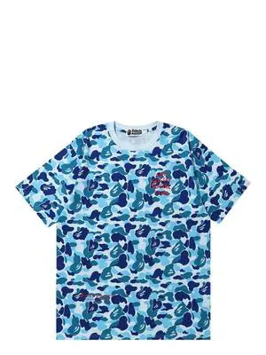 A BATHING APE X Anti Social Social Club Abc Camo Tee - Blue