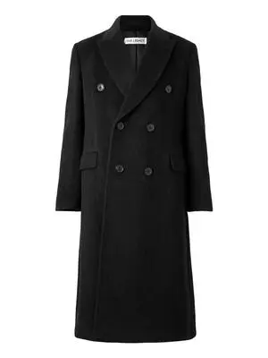 Our Legacy Whale Double-breasted Mohair-blend Coat - Black