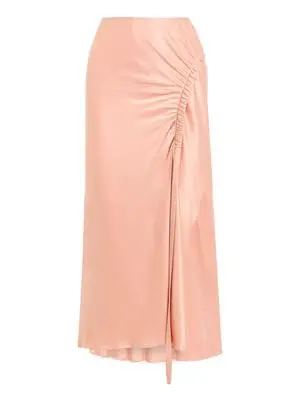 Lapointe Satin-crepe Midi Skirt - Antique Rose