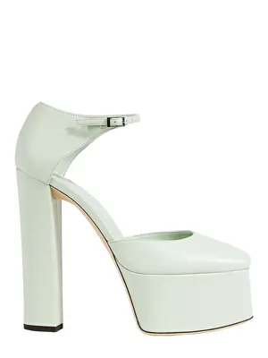 GIUSEPPE ZANOTTI Giuseppe Zanotti Bebe Mirrored-Leather Platform Pumps Mint