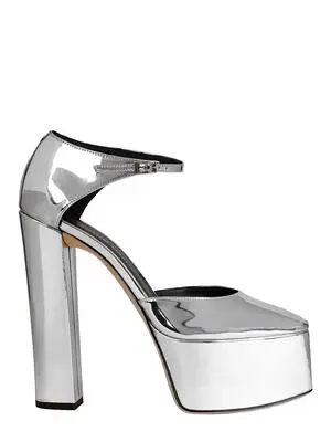 GIUSEPPE ZANOTTI Giuseppe Zanotti Bebe Mirrored-Leather Platform Pumps Silver