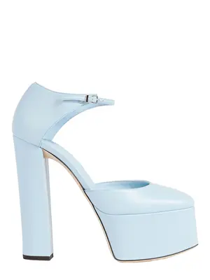 GIUSEPPE ZANOTTI Giuseppe Zanotti Bebe Mirrored-Leather Platform Pumps Sky Blue