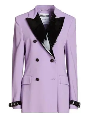 Moschino Double-breasted Crepe Blazer - Lavender