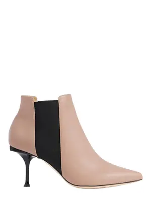 SERGIO ROSSI Leather Ankle Boots - Neutral