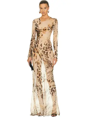 Retrofete Vienna Silk Dress - Vintage Cheetah