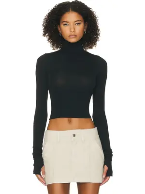 HELSA Long Sleeve Turtleneck - Black Ink