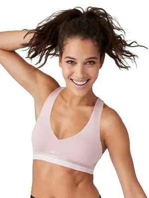 Wacoal B.active Sport Bralette Gray Heather Blush Pink