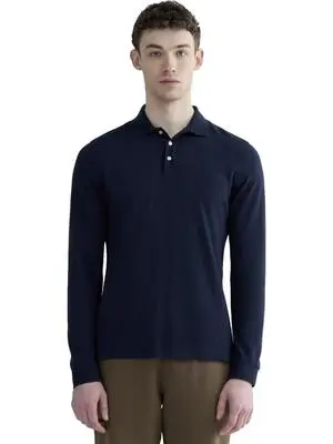 Everlane Long-sleeve Pique Polo Tshirt - Deep Navy