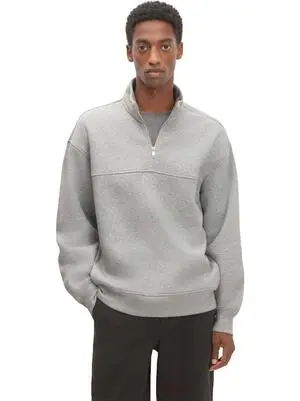Everlane Retrack Fleece Half-zip - Heathered Grey