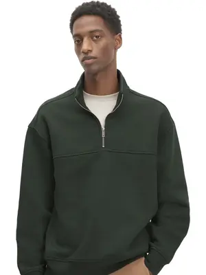Everlane ReTrack Fleece Half-Zip Scarab