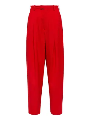 Marni Wool Tapered Trousers - Red