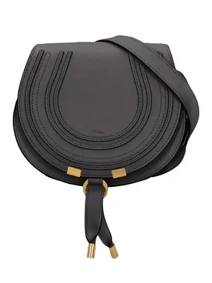 Chloé CHLOÉ Marcie Leather Shoulder Bag Black