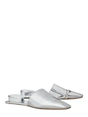 Tory Burch Tory Burch Pierced Mule Platinum