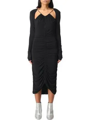 Isabel Marant Dress In Stretch Viscose - Black