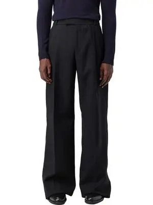 Alexander McQueen Wool Wide-leg Pants - Black