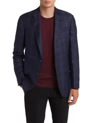 EMPORIO ARMANI Plaid Virgin Wool Blazer