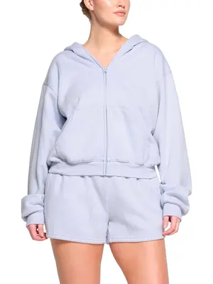 SKIMS Cotton Fleece Classic Short Periwinkle