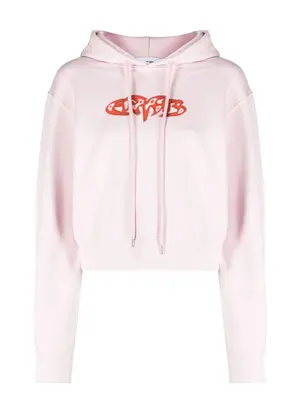 AMBUSH Cropped Cotton Hoodie - Pink