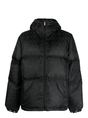 Gcds Logo-monogrammed Padded Jacket - Black
