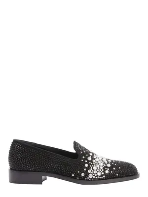 GIUSEPPE ZANOTTI Matildha Crystal-embellished Loafers - Black