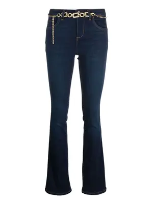 Liu Jo Belted Flared Jeans - Blue