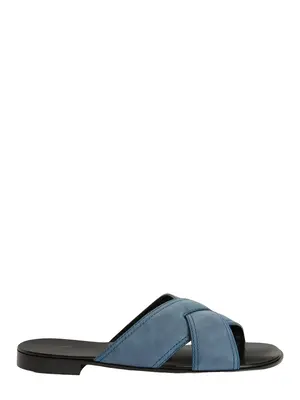 GIUSEPPE ZANOTTI Flavio Suede Sandals - Blue