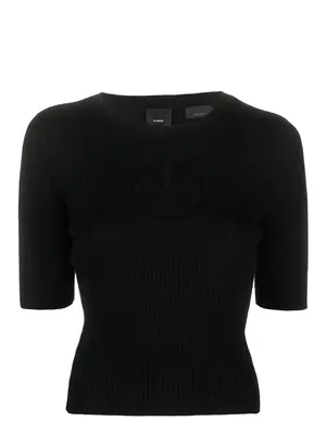 Pinko Intarsia-knit Top - Black