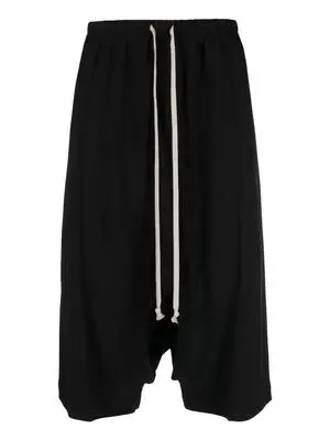 Rick Owens Drop-crotch Drawstring Shorts - Black