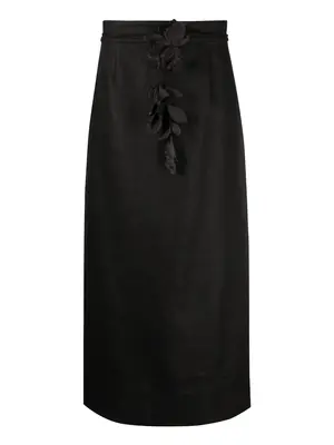 Zimmermann Luminosity Pencil Midi Skirt - Black