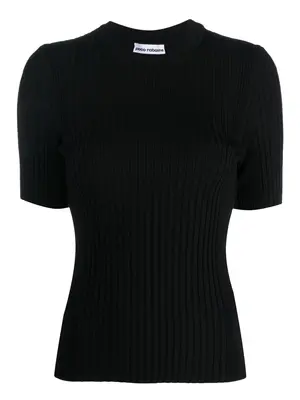 PACO RABANNE Ribbed-Knit Wool-Blend Top