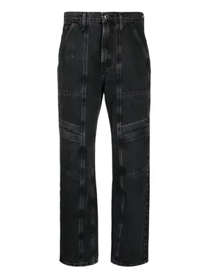 AGOLDE Cooper Cargo Straight Jeans - Black