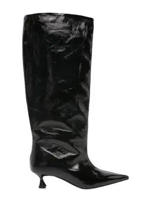 GANNI 45mm Knee-high Boots - Black