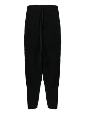 MASTERMIND WORLD Logo-print Fleece-texture Track Pants - Black