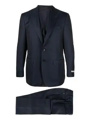 Canali Single-breasted Wool Suit - Blue