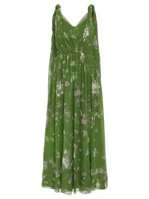 Erdem Floral Caped Maxi Dress - Green