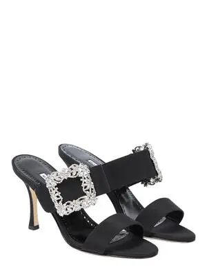 Manolo Blahnik Manolo Blahnik Gable Embellished Sandals Black