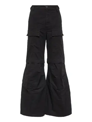 Balenciaga Cotton Cargo Trousers - Black