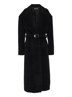 TOM FORD Alpaca And Wool Belted Coat - Black