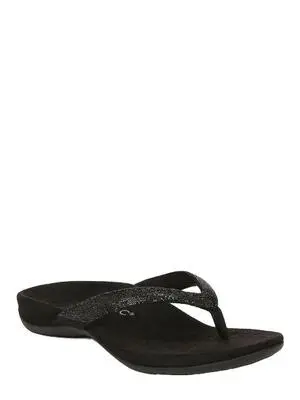 Vionic Dillon Shine Flip Flop - Black
