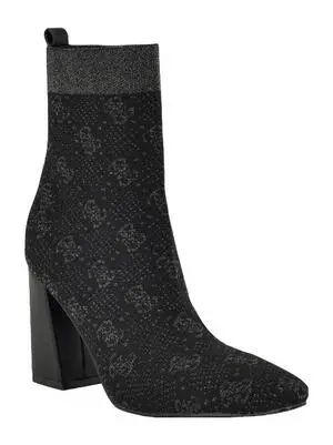 Guess Monogram Sock Bootie - Black 1