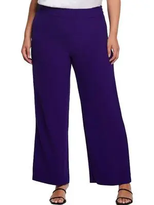 ESTELLE High Waist Wide Leg Pants - Ultraviolet