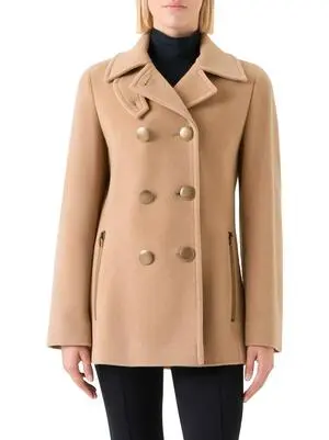 AKRIS Akris Punto Wool Blend Pea Coat