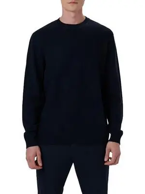 Bugatchi Merino Wool Blend Crewneck Sweater - Navy